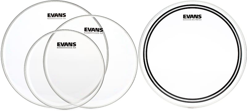 Evans G2 Clear 3-piece Tom Pack - 10/12/14 inch Bundle with | Reverb