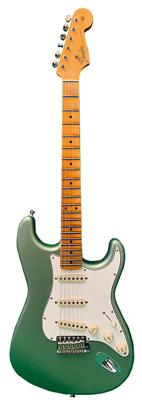 Fender CS Strat Pomo Journeyman Sage Green Me | Reverb