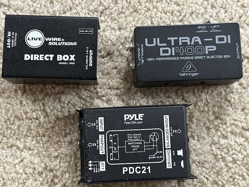 3 passive direct boxes | Reverb