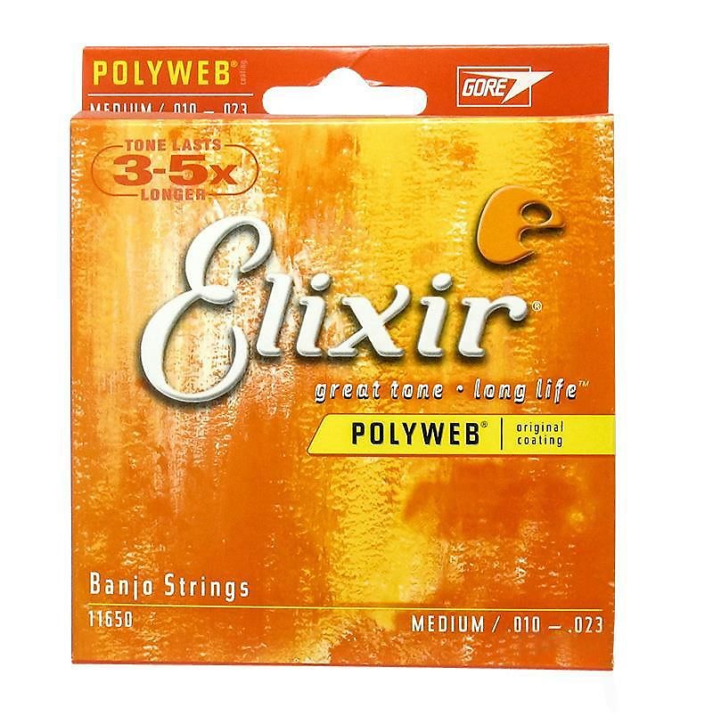 Elixir 11650 Polyweb Nickel Plated Steel Banjo Strings - | Reverb
