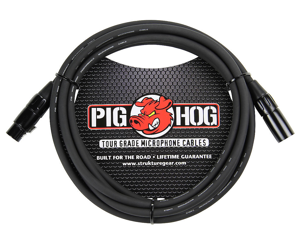 Pig Hog PHM15 Tour Grade XLR Male to Female Mic Cable - 15' | Reverb