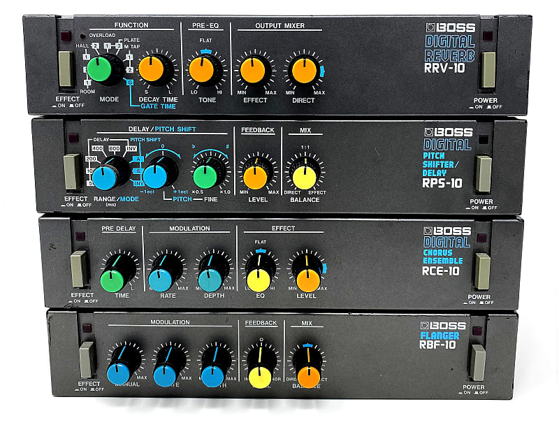 BOSS Micro Rack Effects Collection RRV-10, RPS-10, RCE-10, | Reverb