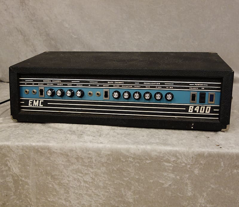 Vintage 1973 USA EMC B400 bass guitar amp head (with grindy | Reverb