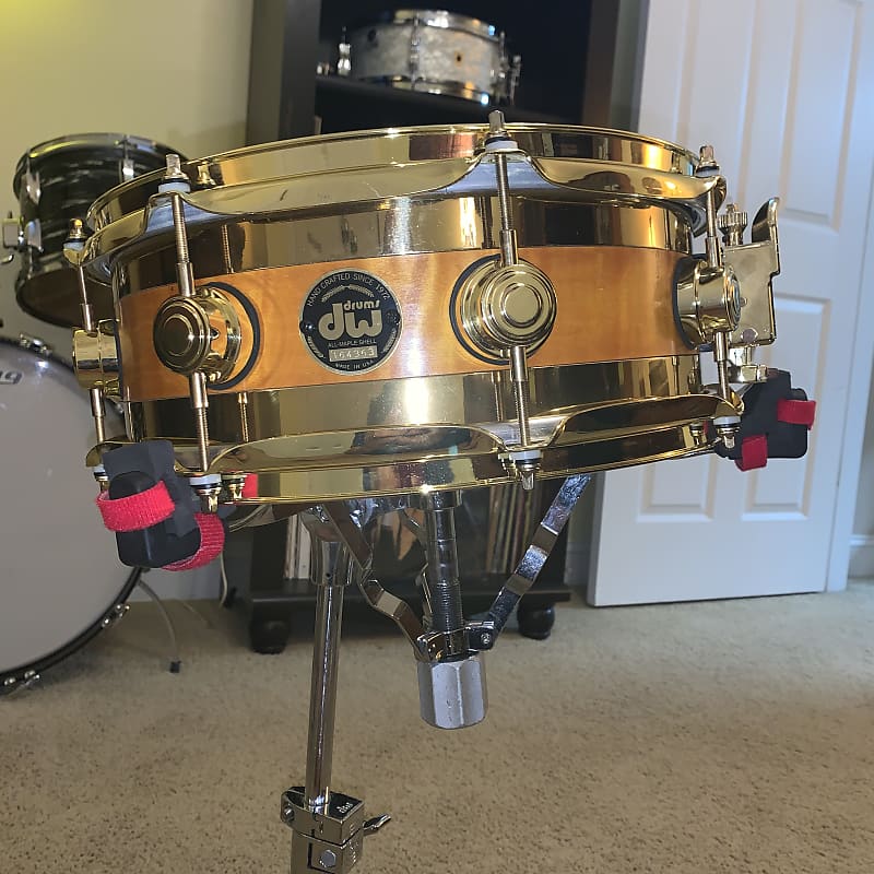 DW Brass Edge Snare Flame Maple | Reverb UK