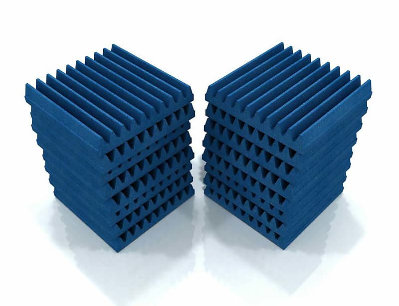 EQ Acoustics Classic Wedge 30 B - 30cm Foam Tile - Blue (16 | Reverb