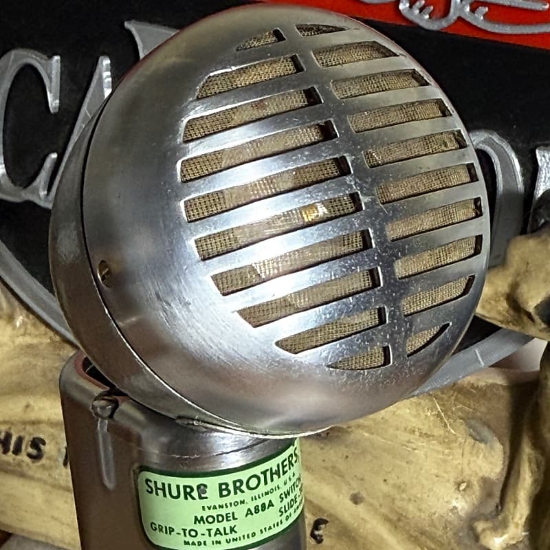 Vintage 1960’s Shure CR20SLA Dynamic Microphone w/ PTT switch | Reverb