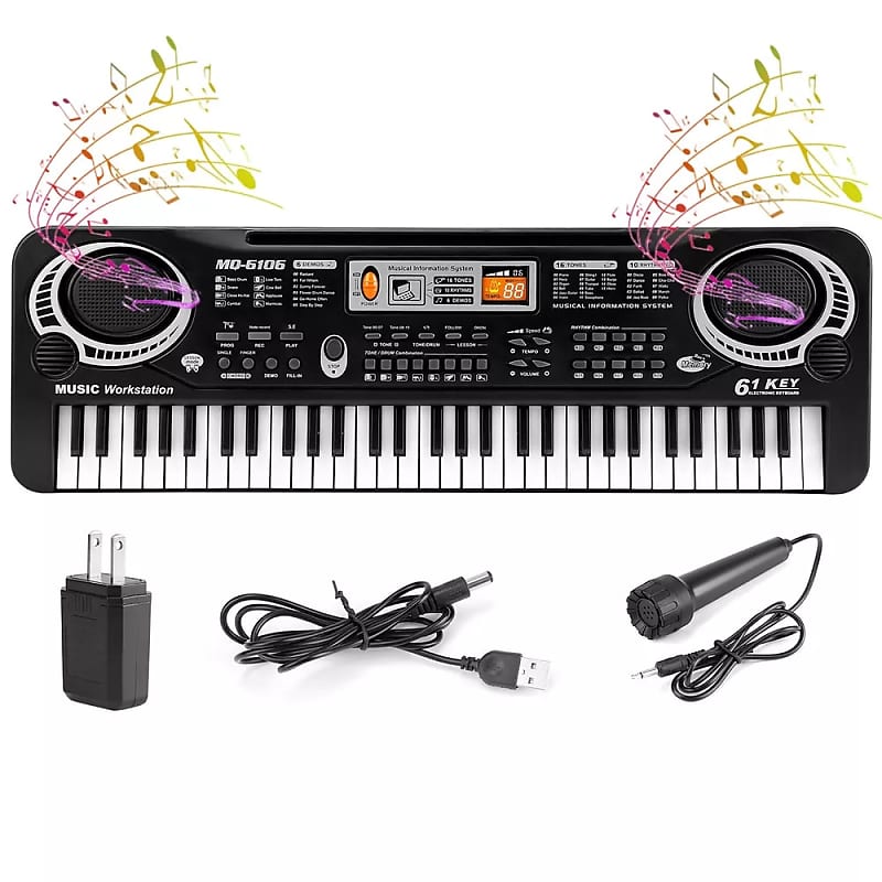 61-Key Digital Music Piano Keyboard Portable Electronic | Reverb
