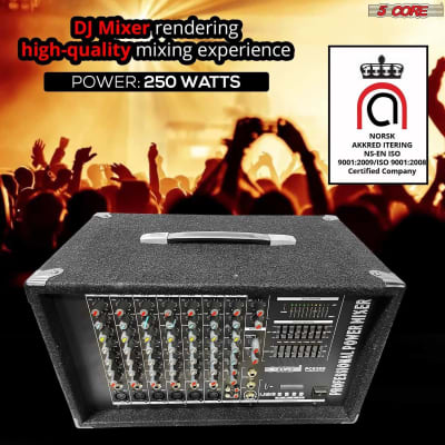 5Core 4 Channel Mini Audio Mixer Bluetooth USB DJ Console | Reverb