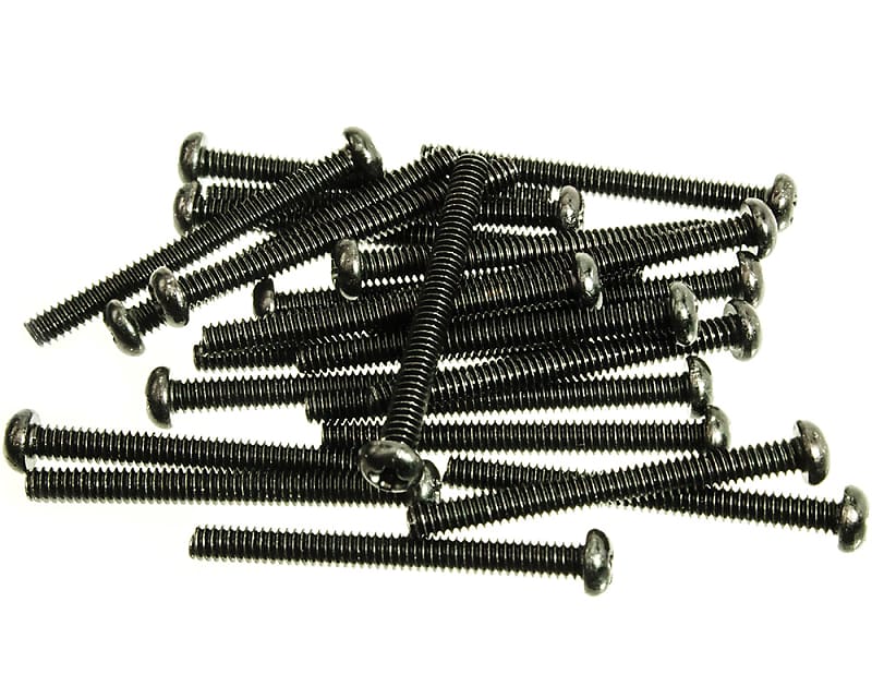 24 Pack of Humbucker Pickup Mounting Screws Black Finish | Reverb