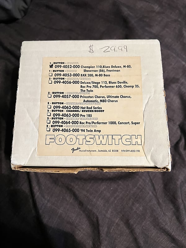 Fender 099-4052-000 Footswitch EMPTY box ONLY | Reverb