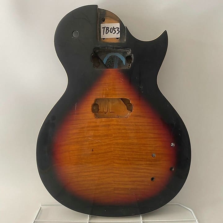 Tobacco Burst Les Paul LP Style Guitar Tiger Maple Top Body | Reverb