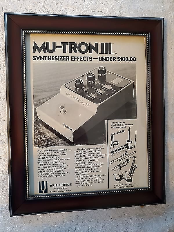 1973 Musitronics Promotional Ad Framed Mutron III Pedal | Reverb