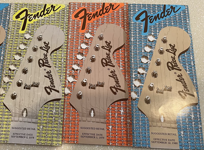 Fender Price lists 1978, 1979, 1980 | Reverb