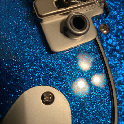 Warmoth Partscaster Strat Blue Sparkle Flake Fender hard | Reverb