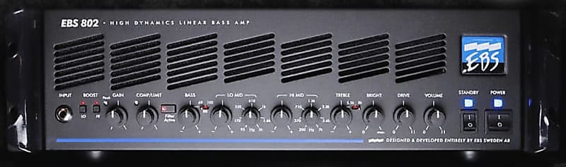 EBS 802 High Dynamics Linear 750W Bass Amp Head | Reverb
