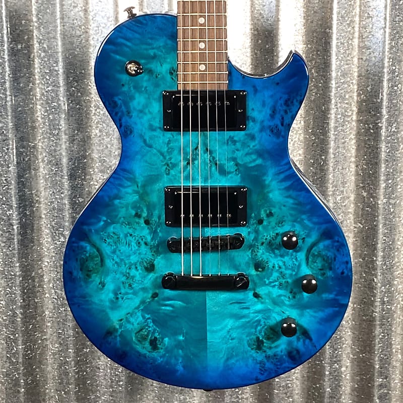 Schecter Solo-II Standard Ocean Blue Burst Burl Guitar #0502 | Reverb