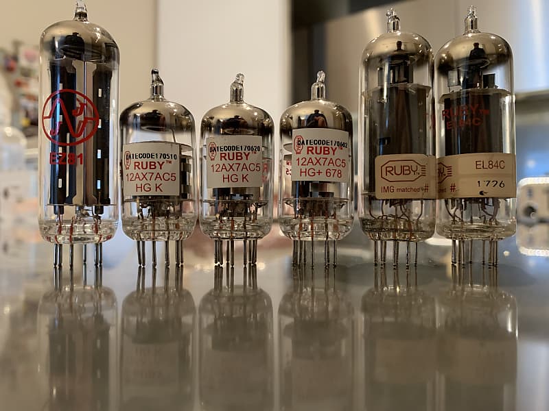 Vox AC15HW1 Original Tube Set EL84, 12AX7, EZ81, Ruby, JJ | Reverb