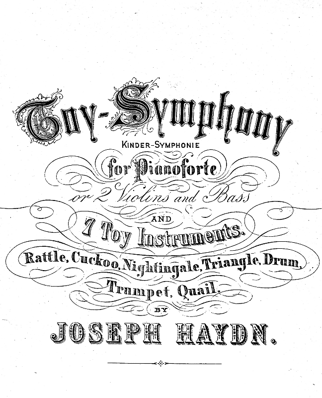 TOY-SYMPHONY Kinder-Symphonie By Joseph Haydn for Pianoforte | Reverb