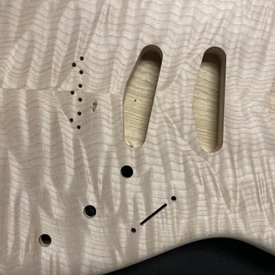 Warmoth Swamp Ash Strat Body with Quilt/Flame Maple Top | Reverb