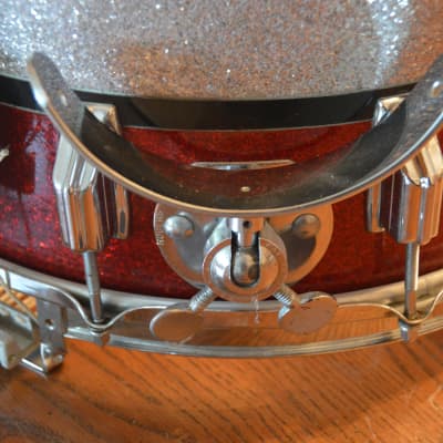 Rodgers Marching Snare Drum Dyne-Sonic 1960's - Red / Silver | Reverb