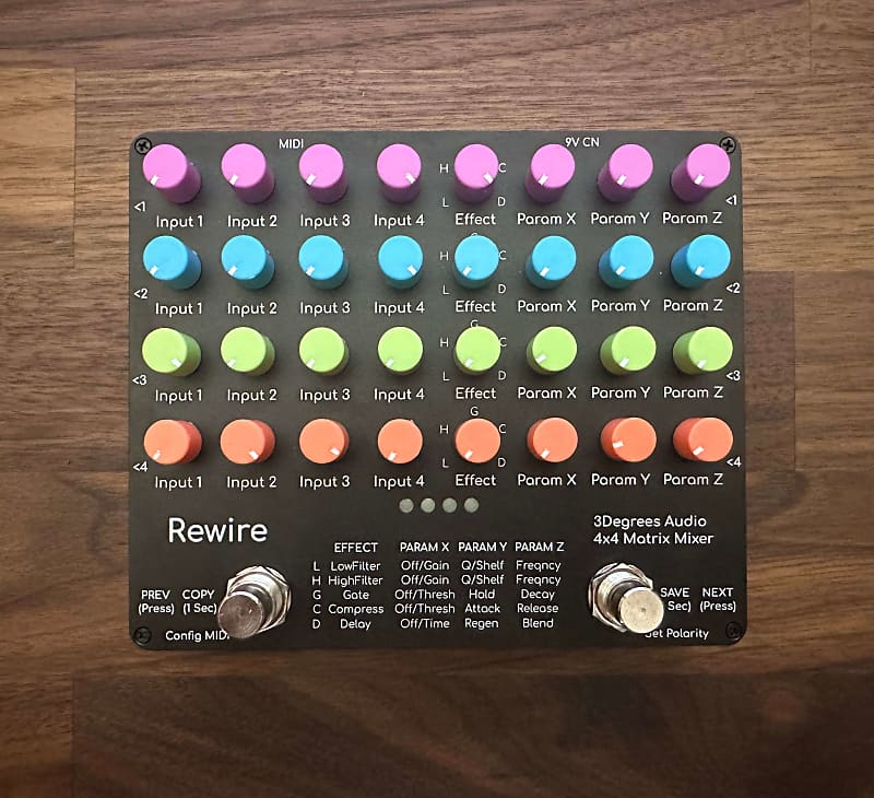 3Degrees Audio Rewire 4x4 Matrix Mixer w/ built-in effects! | Reverb