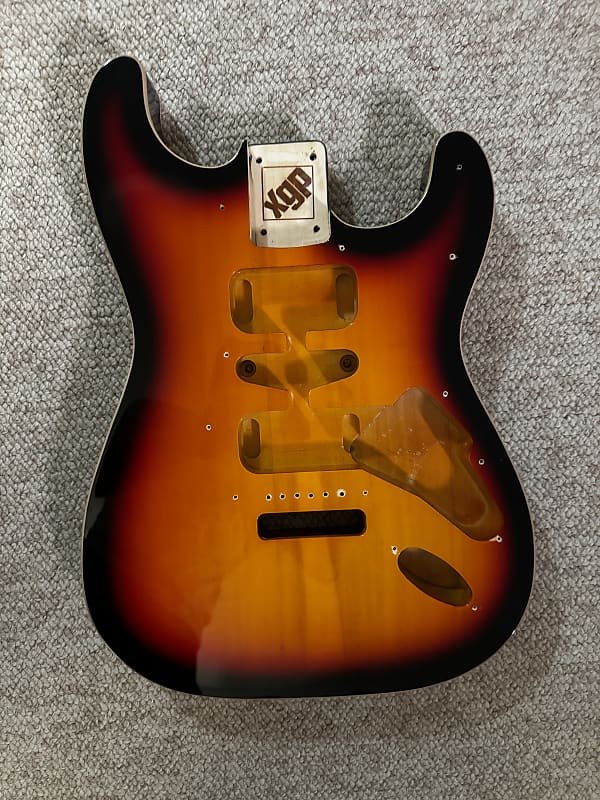 Guitar Fetish XGP Double Bound Stratocaster Body Sunburst | Reverb