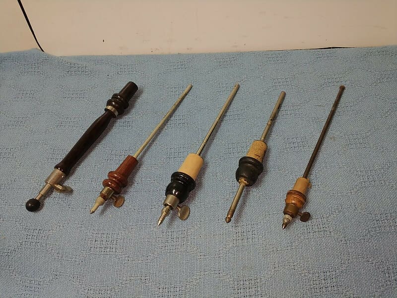 Lot of Five Vintage Double Bass End Pins Variety Upright Bass | Reverb