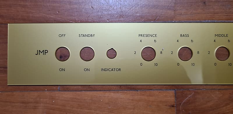 MARSHALL Super lead JMP Style faceplate - Colour Gold | Reverb France