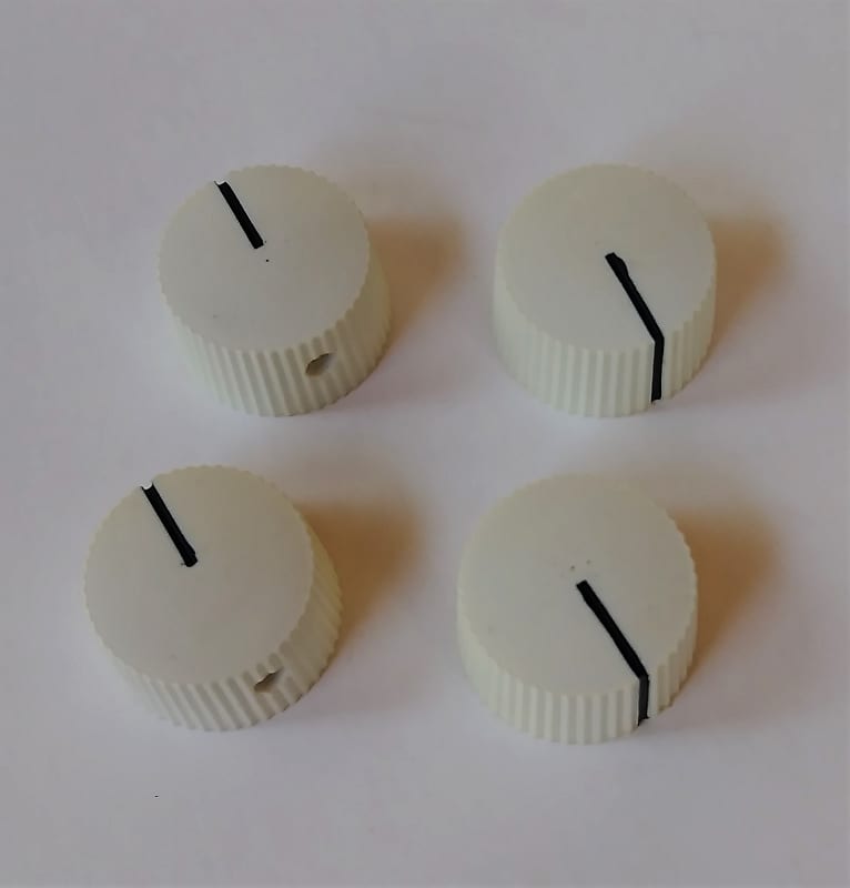 4 pack Cupcake style amp knobs / White | Reverb