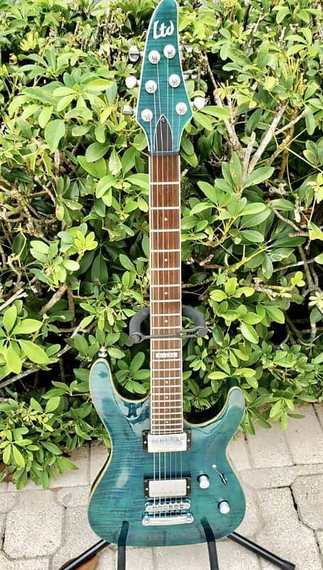 ESP LTD H-250 2004 - See Thru Aqua | Reverb