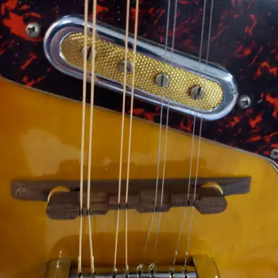 Vintage RARE 1968 Kawai Electric Mandocaster EM-1 Sunburst 8 | Reverb