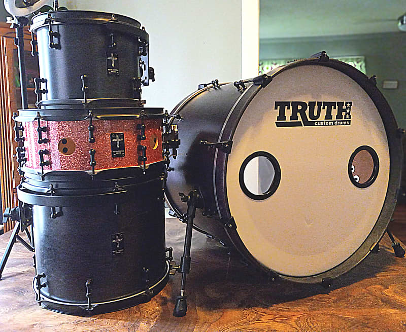 Truth Custom Drums Early Custom 2000s - Black satin stain | Reverb