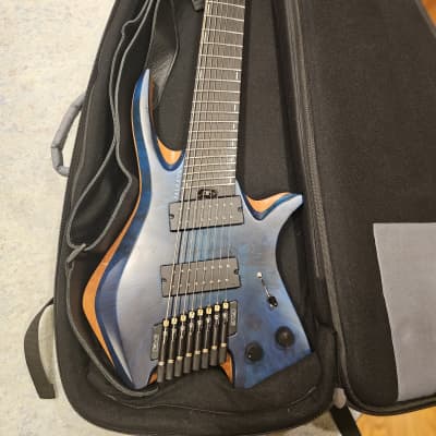 Valravn 8 String Headless Guitar 2022 Blue Ukraine Custom | Reverb