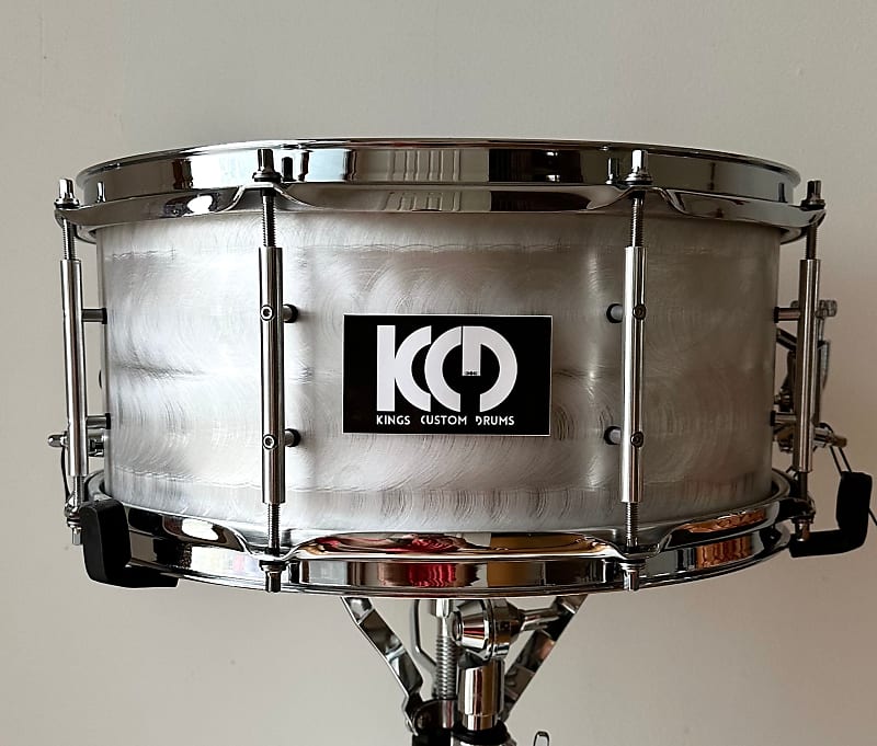 Kings Custom Drums Brushed Aluminum Hybrid Snare (6.5" x 14") | Reverb