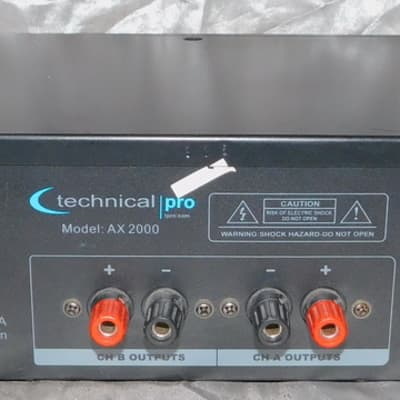 Technical Pro AX2000 power amplifier | Reverb