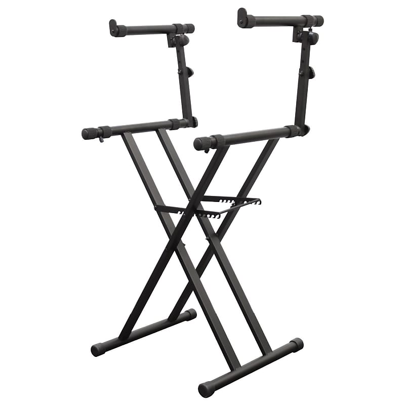 Odyssey LTBXS2 Heavy-Duty Double-Tier Folding X-Stand - Black | Reverb