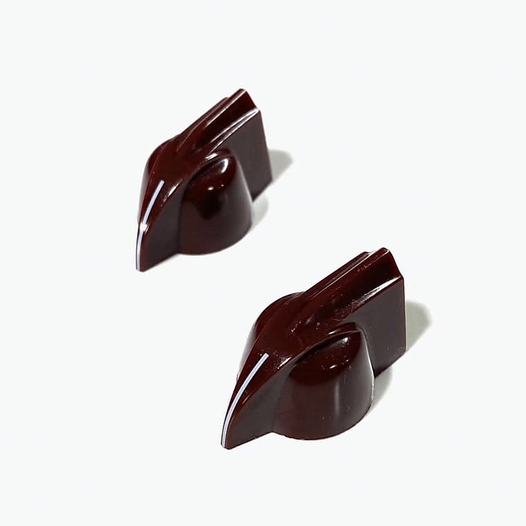 Allparts PK-0173-036 Set of 2 Brown Pointer Knobs | Reverb