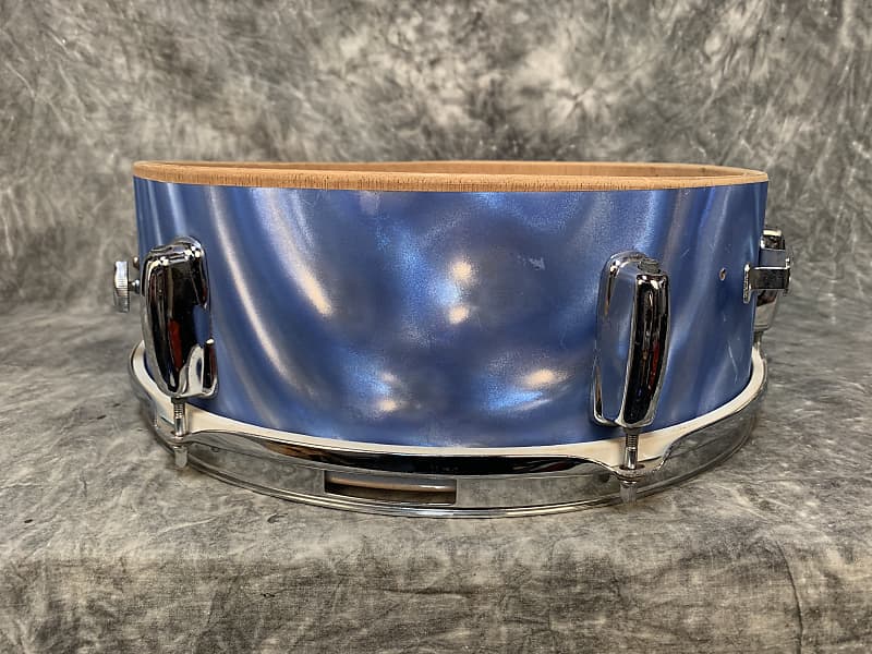 No Name Snare Drum Project 60’s-70’s Blue Satin Flame | Reverb