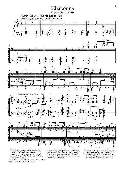 Ferruccio Busoni Chaconne from Partita No. 2 in D Minor Piano | Reverb