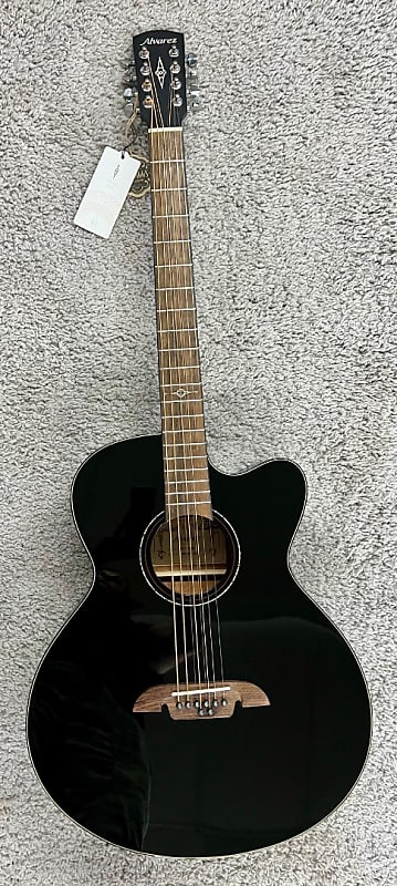 Alvarez ABT60CE-8BK 8-String Baritone Black Acoustic Electric | Reverb