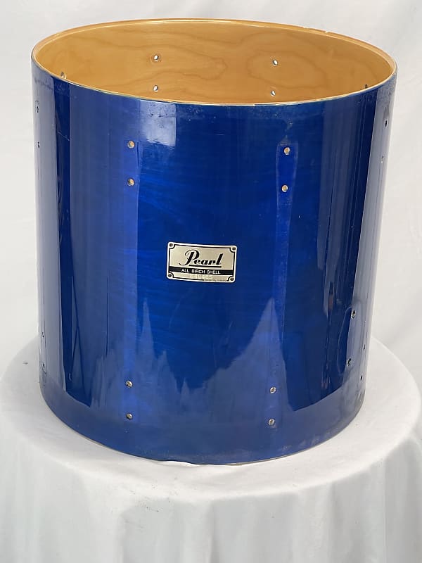 Pearl BLX 16x16 Shell Only Floor tom 1980’s Sheer Blue | Reverb