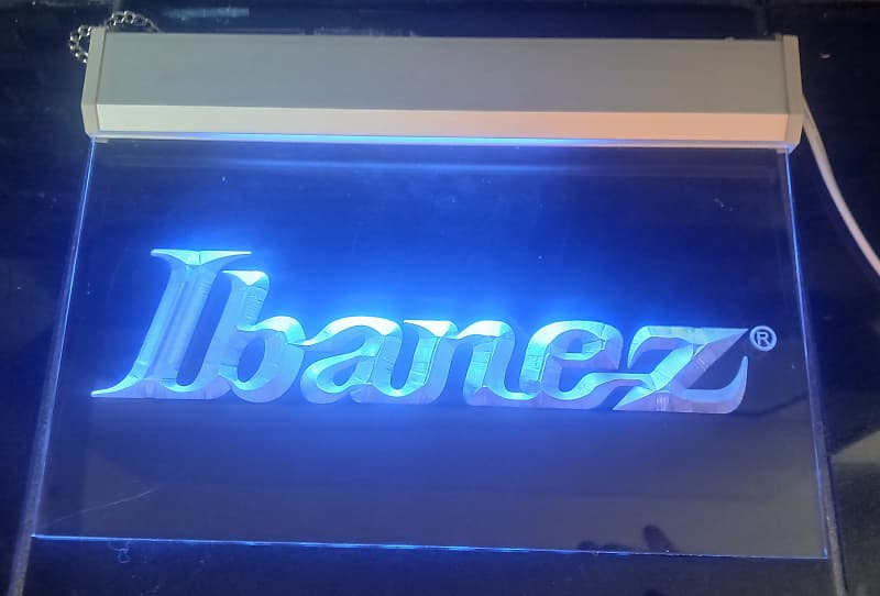 Ibanez Blue Lighted Sign | Reverb