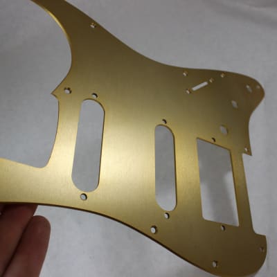 Brushed Gold Anodized Aluminum HSS Strat Pickguard- Fits | Reverb
