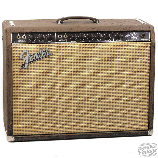 1962 Fender Brown Super Amp 2x10 | Reverb