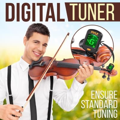 Pyle Solid Wood Violin Stringed Instrument- Student Grade | Reverb