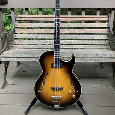 Vintage Univox Badazz Bass Guitar 1974 Sunburst with Original | Reverb