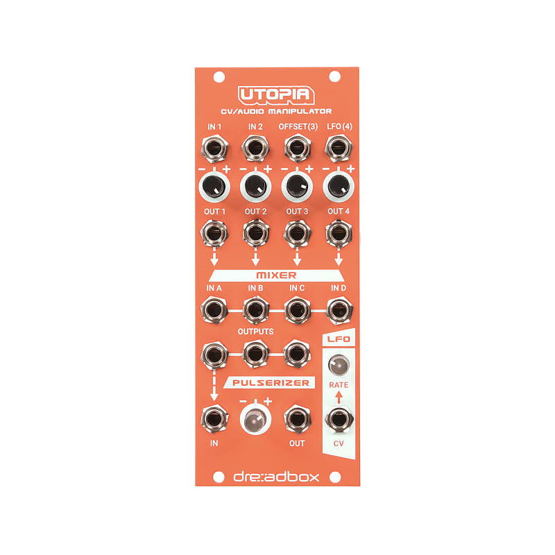 Dreadbox Utopia CV-Audio Manipulator, Mixer, LFO & Pulserizer | Reverb