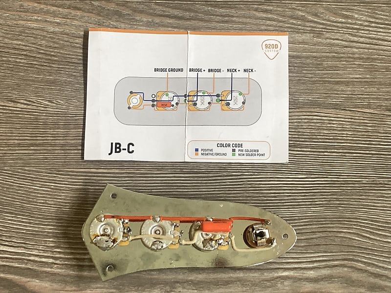 920D Custom Shop JB-C Loaded Jazz Bass Control Plate w/ | Reverb
