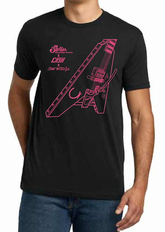 Slusser Guitars Cash A-Frame T-Shirt 2025 (SIZE LARGE) | Reverb