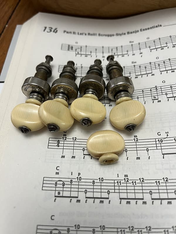 Grover Patent Banjo tuner Prewar - Nickel | Reverb